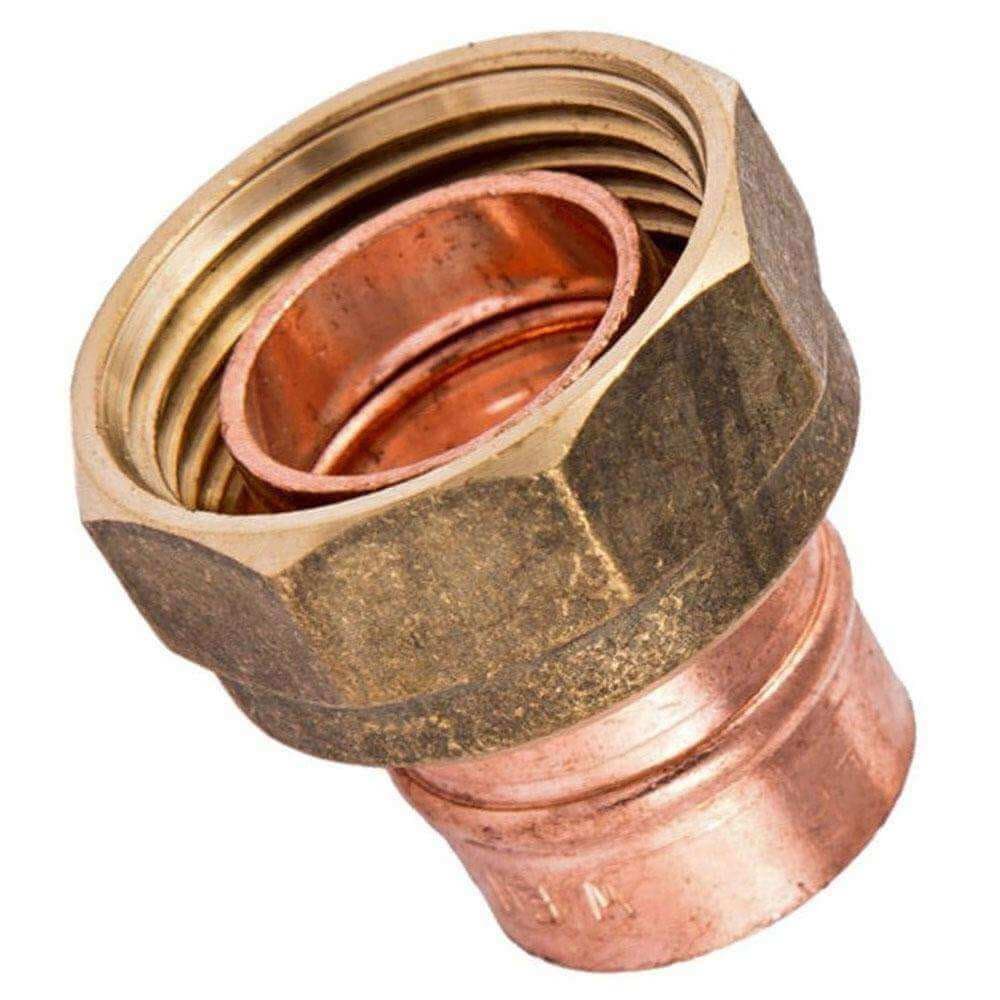 Solder Ring Straight Cylinder Union - 22mm x 1"